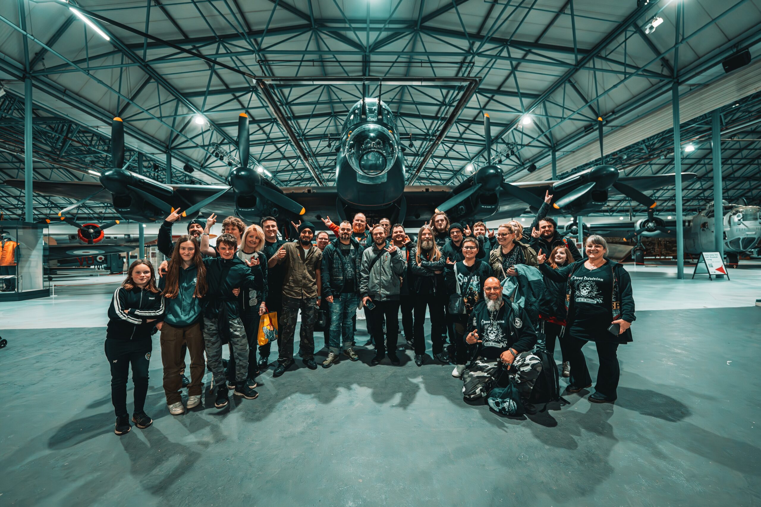 Sabaton frontman Joakim Brodén and bassist, Pär Sundström at Royal Air ...