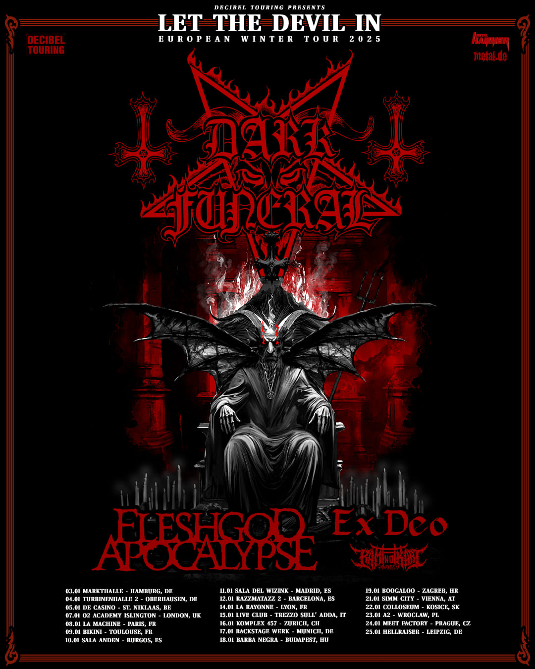 Dark Funeral to tour Europe with Fleshgod Apocalypse, Ex Deo and Kami No Ikari - Chaoszine
