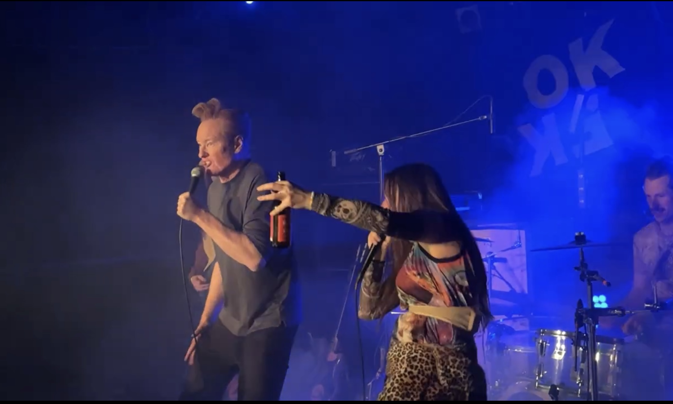 Video footage available of Conan O’Brien performing with metal band ...