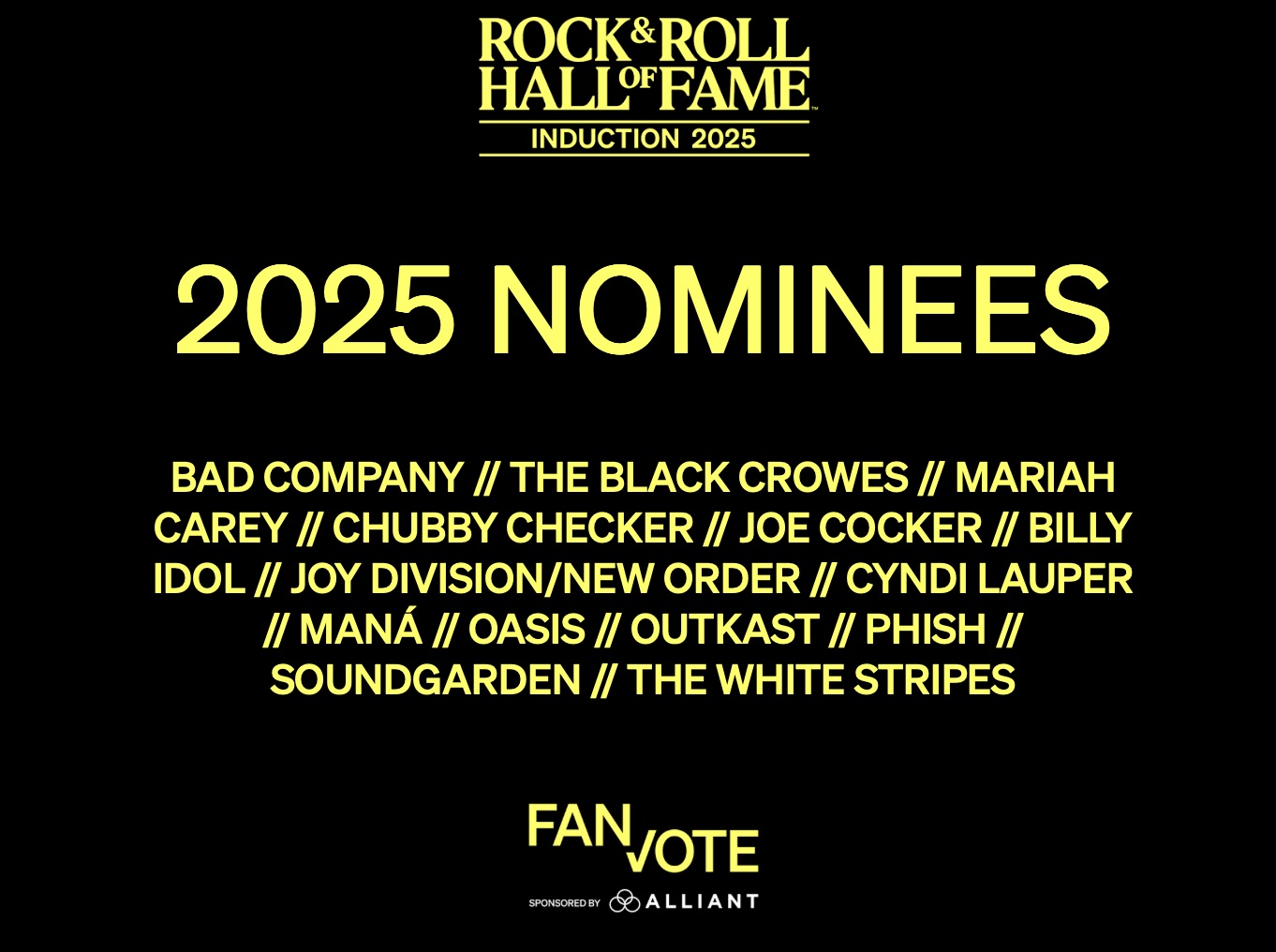 Discover the 2025 Rock & Roll Hall of Fame nominees - Chaoszine