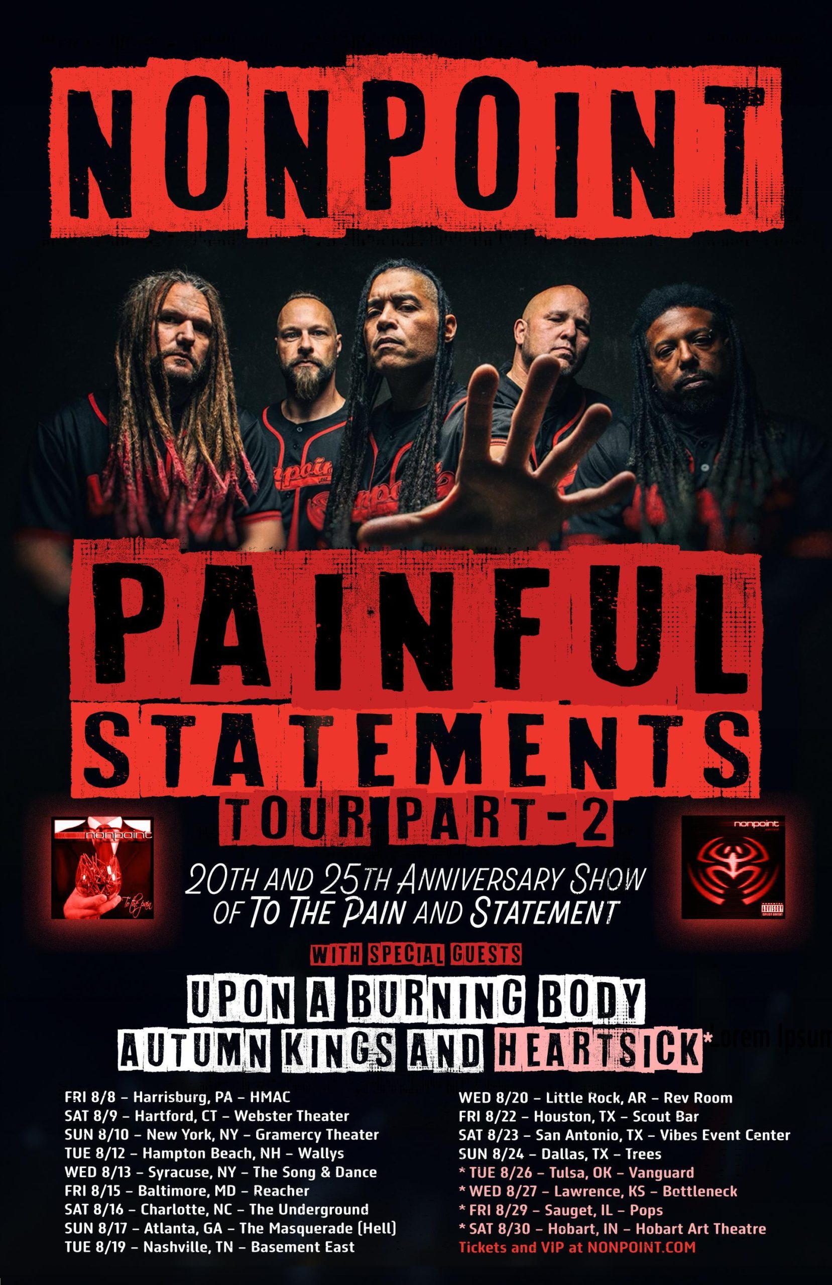 Nonpoint announces “Painful Statements Tour Part 2”! - Chaoszine