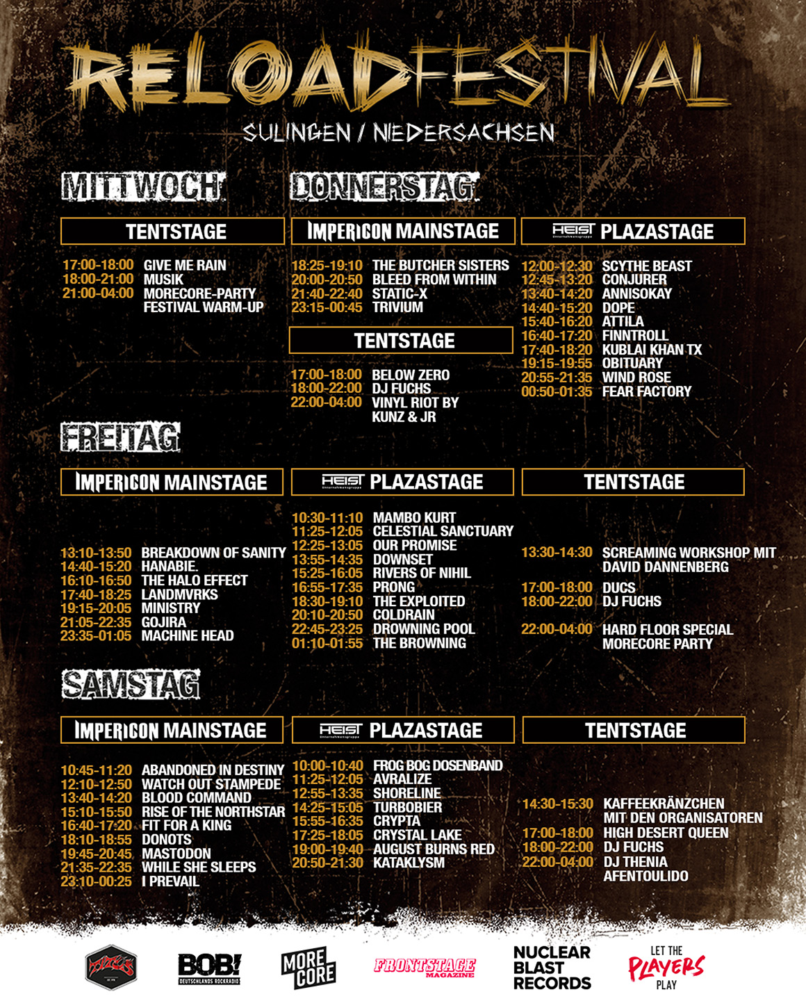 Reload Festival Line Up
