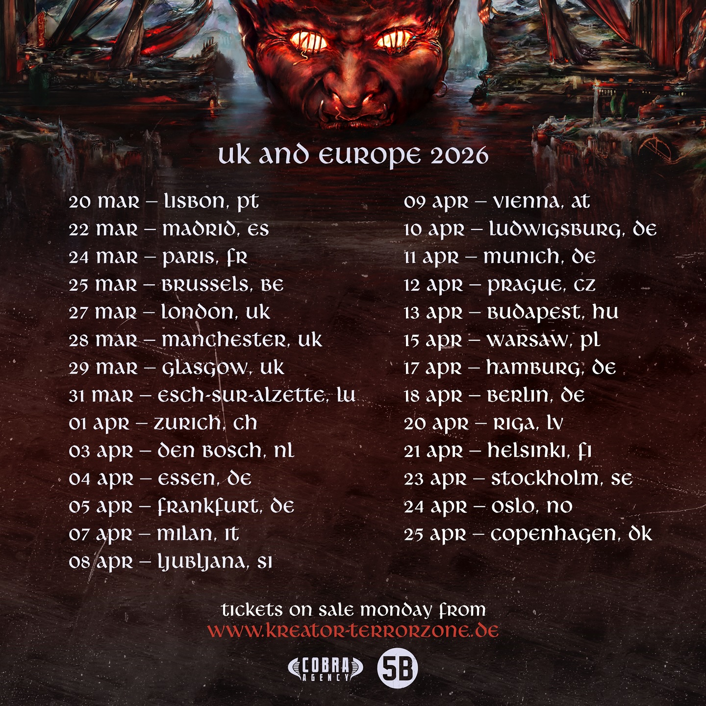 Kreator announce new album ‘Krushers Of The World’ and European tour in ...