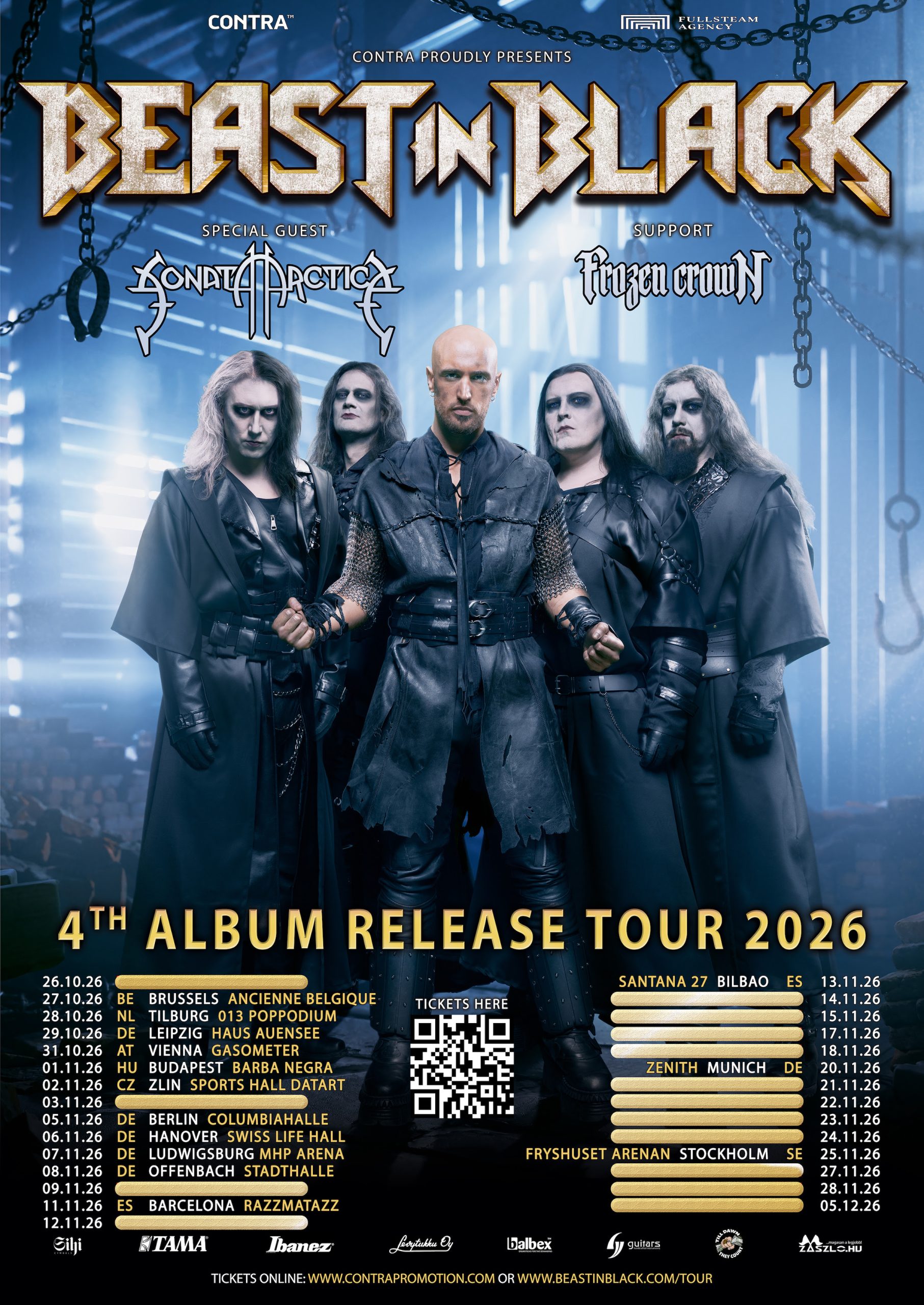 Beast In Black announce headliner tour for 2026 - Chaoszine