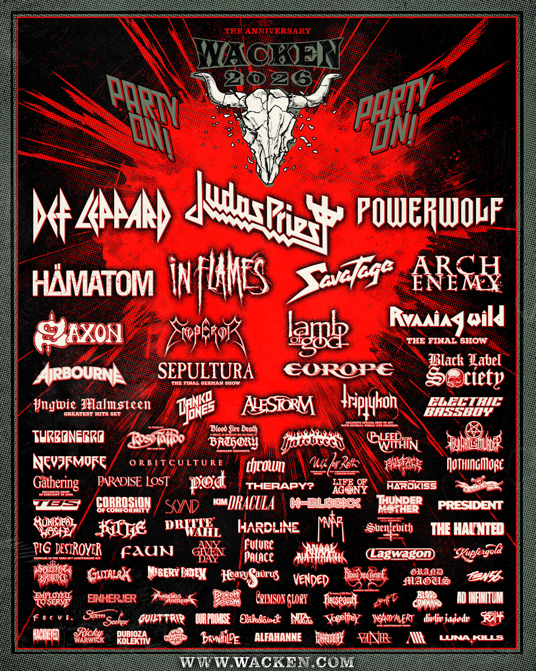 Wacken Open Air release new wave of bands for 2026 - Chaoszine